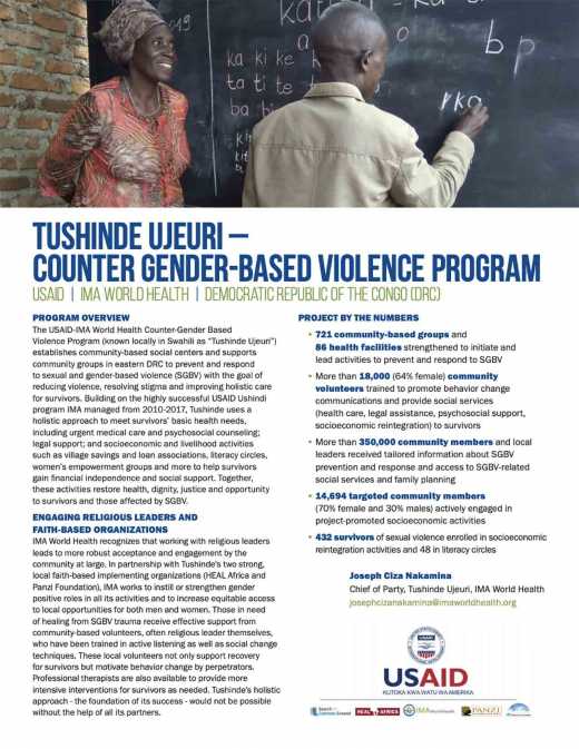 Addressing Gender Based Violence Ima World Health